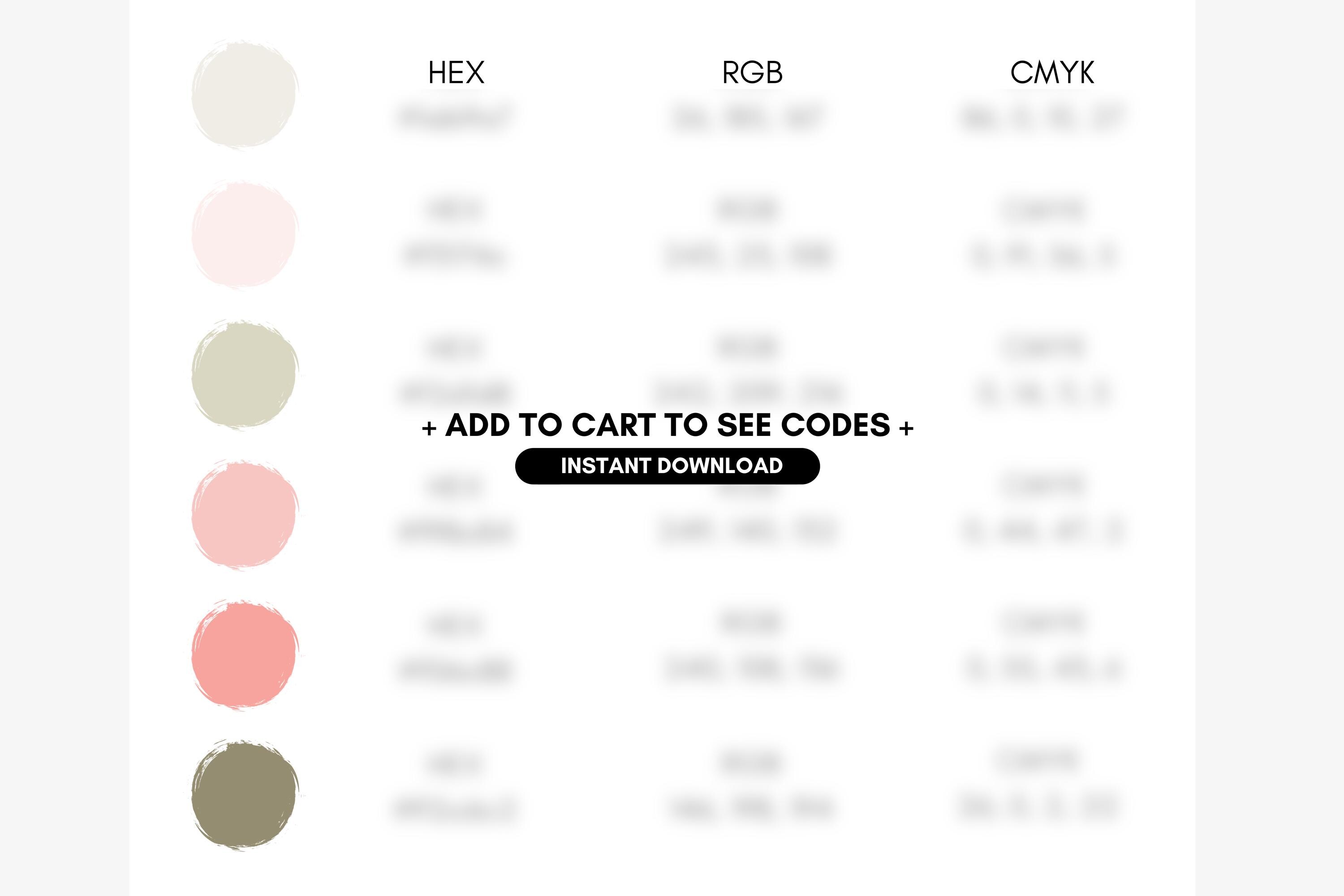 Blush Pink, Sage Green Color Palette, Natural Soft Theme, Color Scheme ...