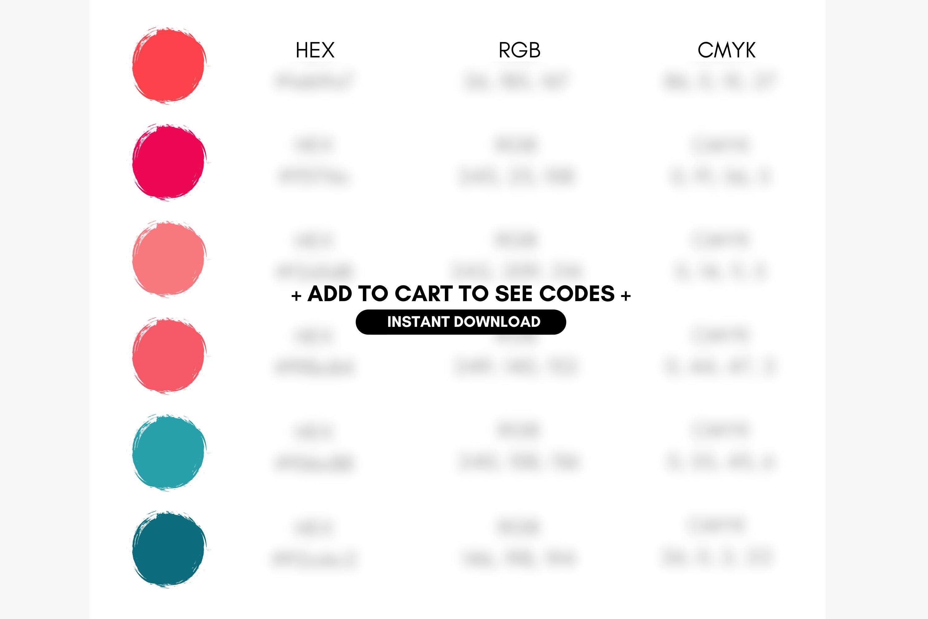 Art Deco Poppies Color Palette for Branding Design, Bright Color Scheme ...