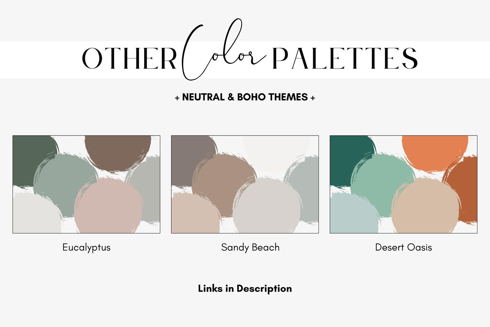 Eucalyptus Color Palette, Neutral Boho Branding for Website and Social ...
