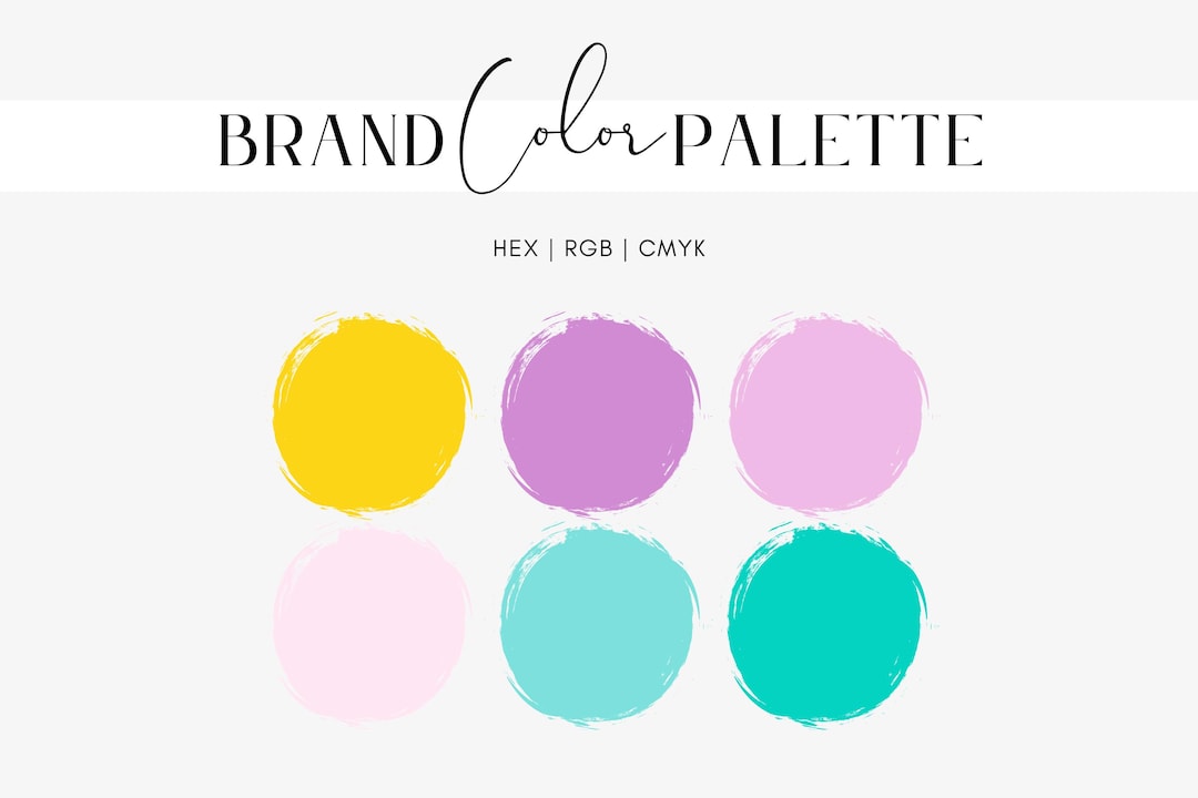 90s Nostalgia Color Palette for Branding Design, Bright Color Scheme ...