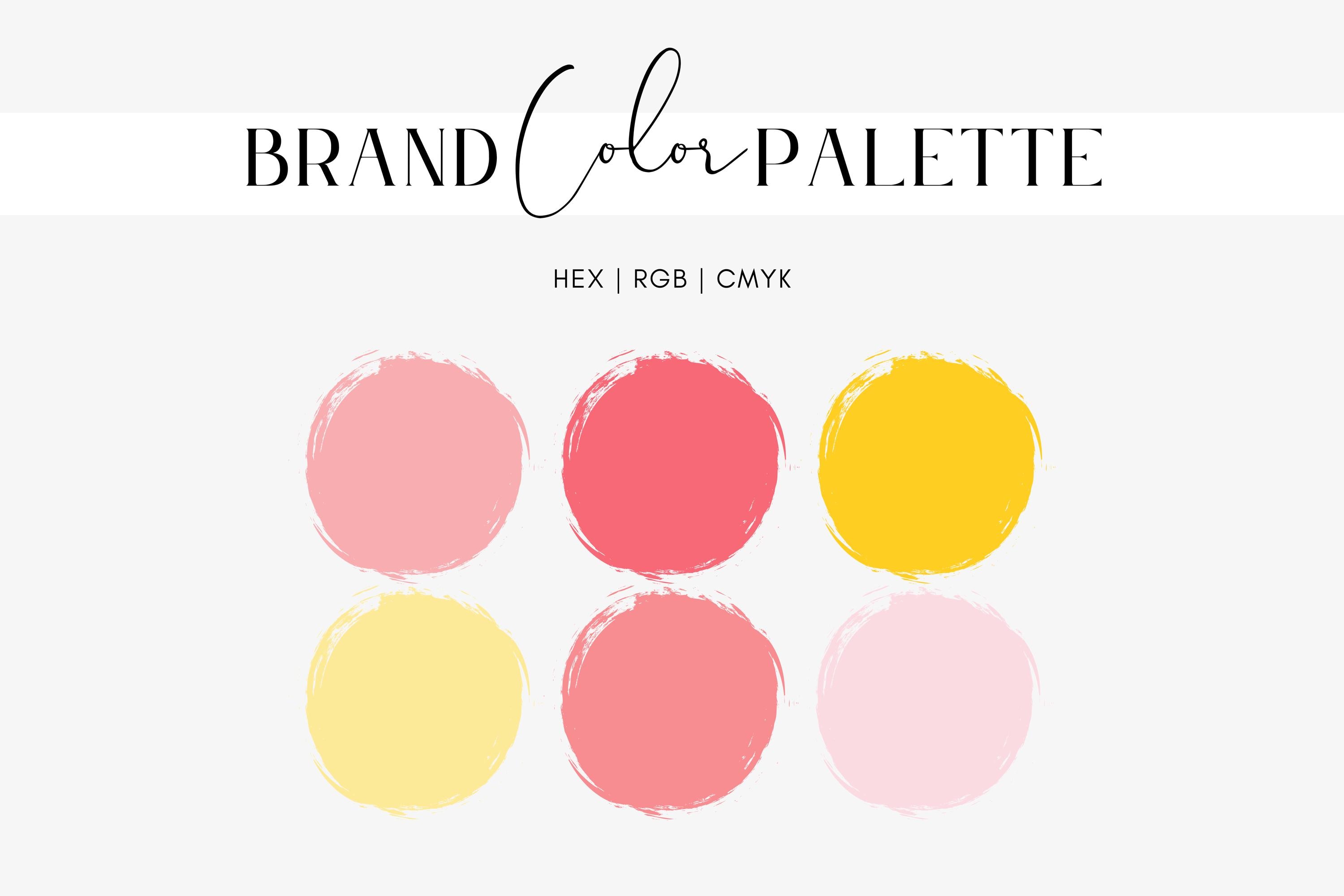 Pink Lemonade Color Palette, Vibrant Branding Design, Website Color ...