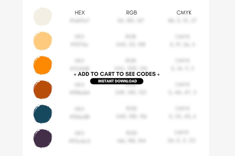 Full Moon Color Palette, Ivory, Buttery Yellow, Pumpkin Orange, Dark ...