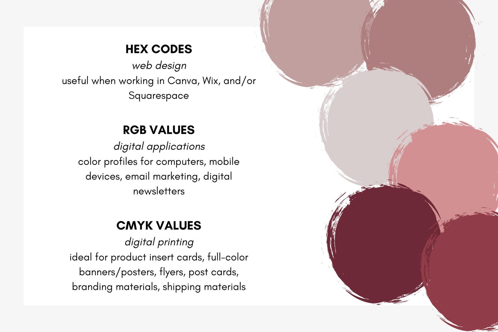 Elegant Pink Champagne, Ash Rose, Rich Burgundy Color Palette, Brand ...