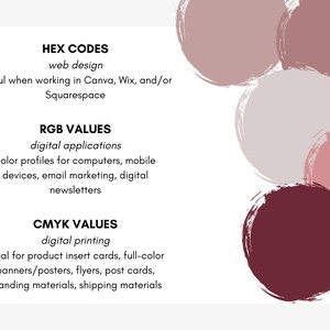 Elegant Pink Champagne, Ash Rose, Rich Burgundy Color Palette, Brand ...