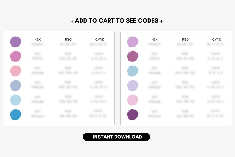 Cotton Candy Theme Color Palette Bundle, Soft, Pastel, Purple Lavender ...