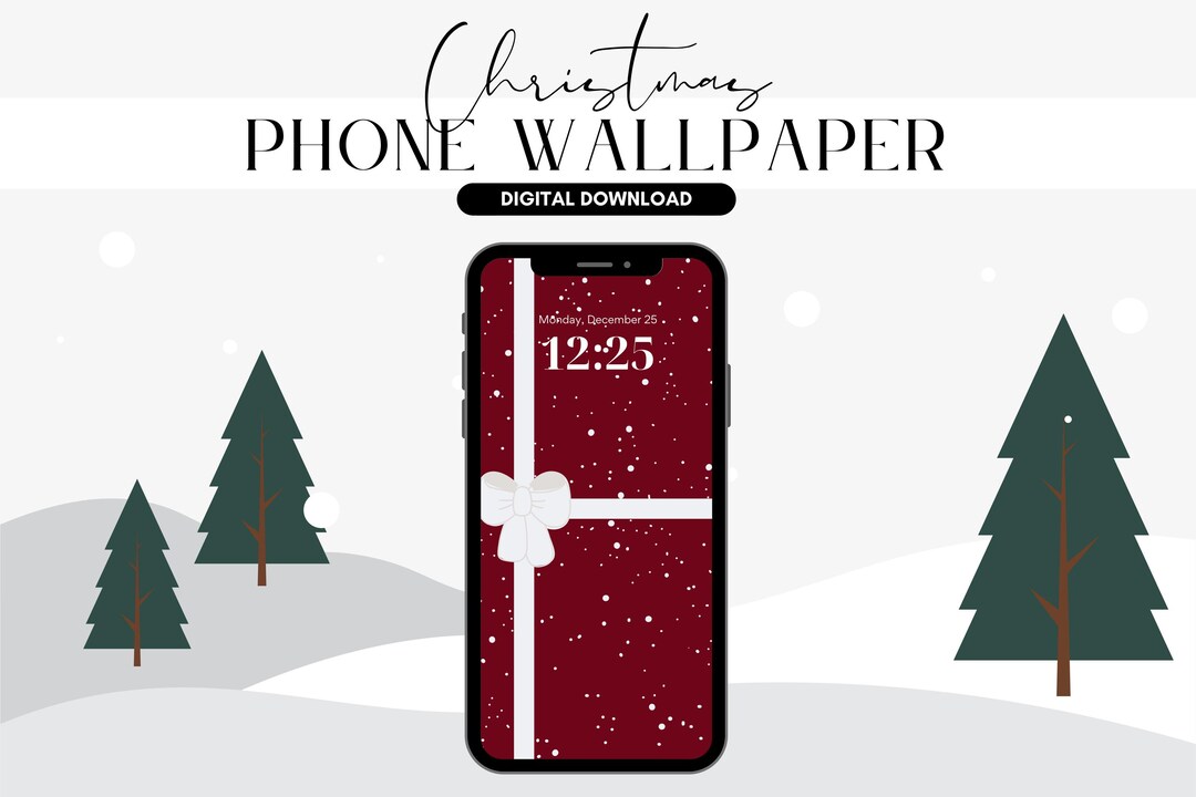 Holiday Phone Wallpaper, Aesthetic Christmas Lock Screen, Winter Mobile ...