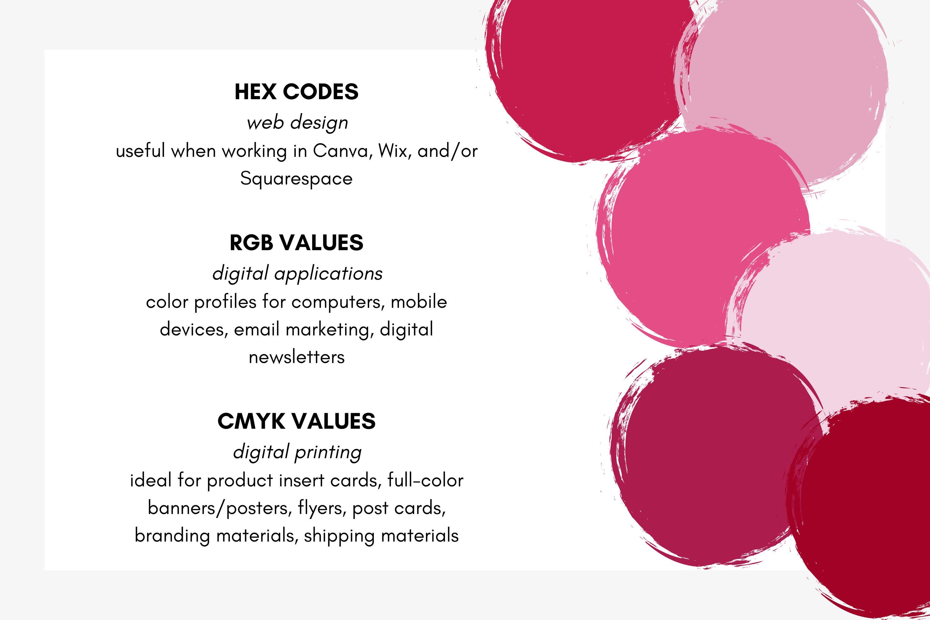 Bright Rich Pink Shades, Color Palette, Soft Pale Pink Brand Colors ...