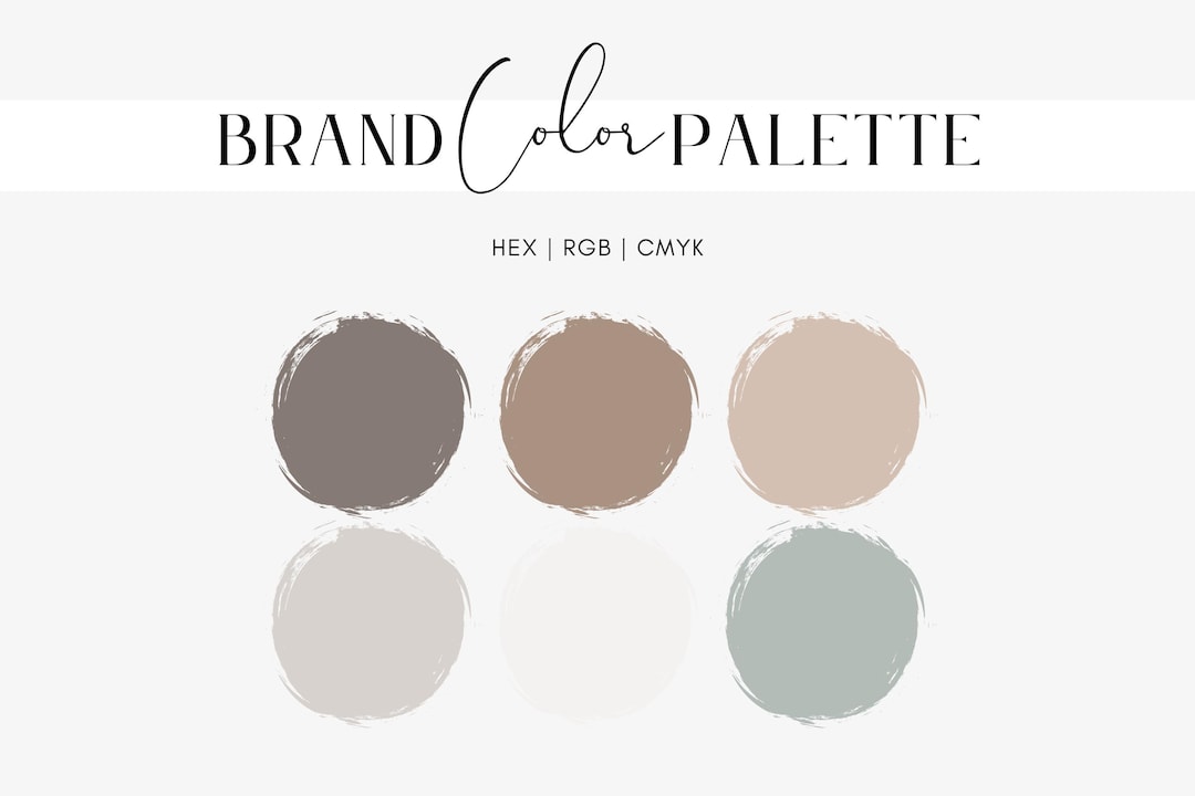 Sand Color Palette, Boho Brand Colors, Earth Tones for Website and ...