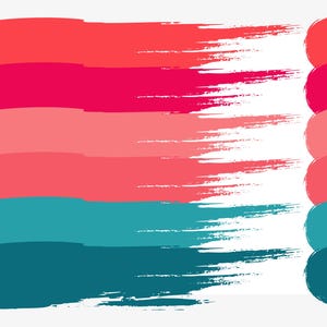 Art Deco Poppies Color Palette for Branding Design, Bright Color Scheme ...