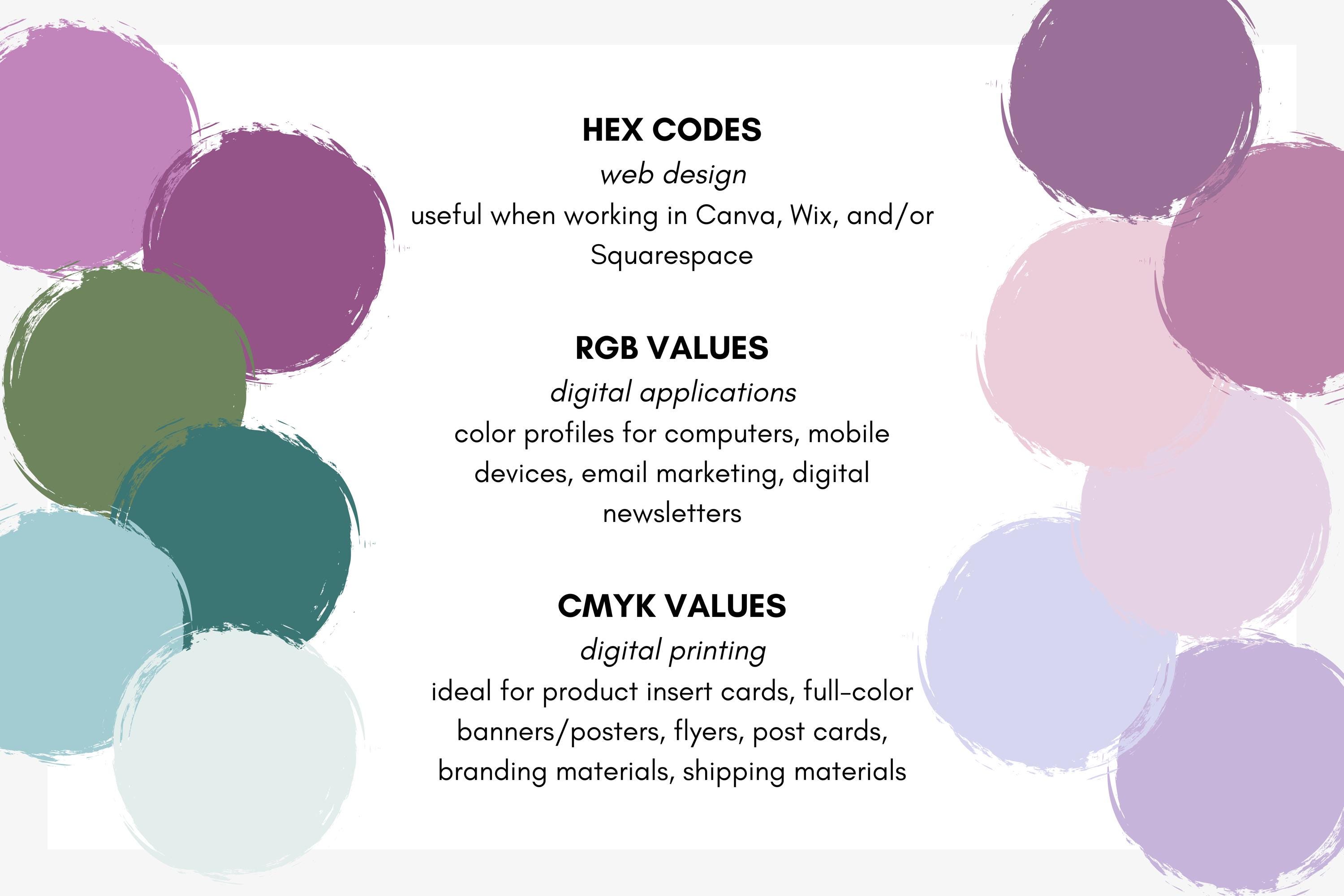 Lilac Spring Color Palette for Small Business Branding, Lavender ...