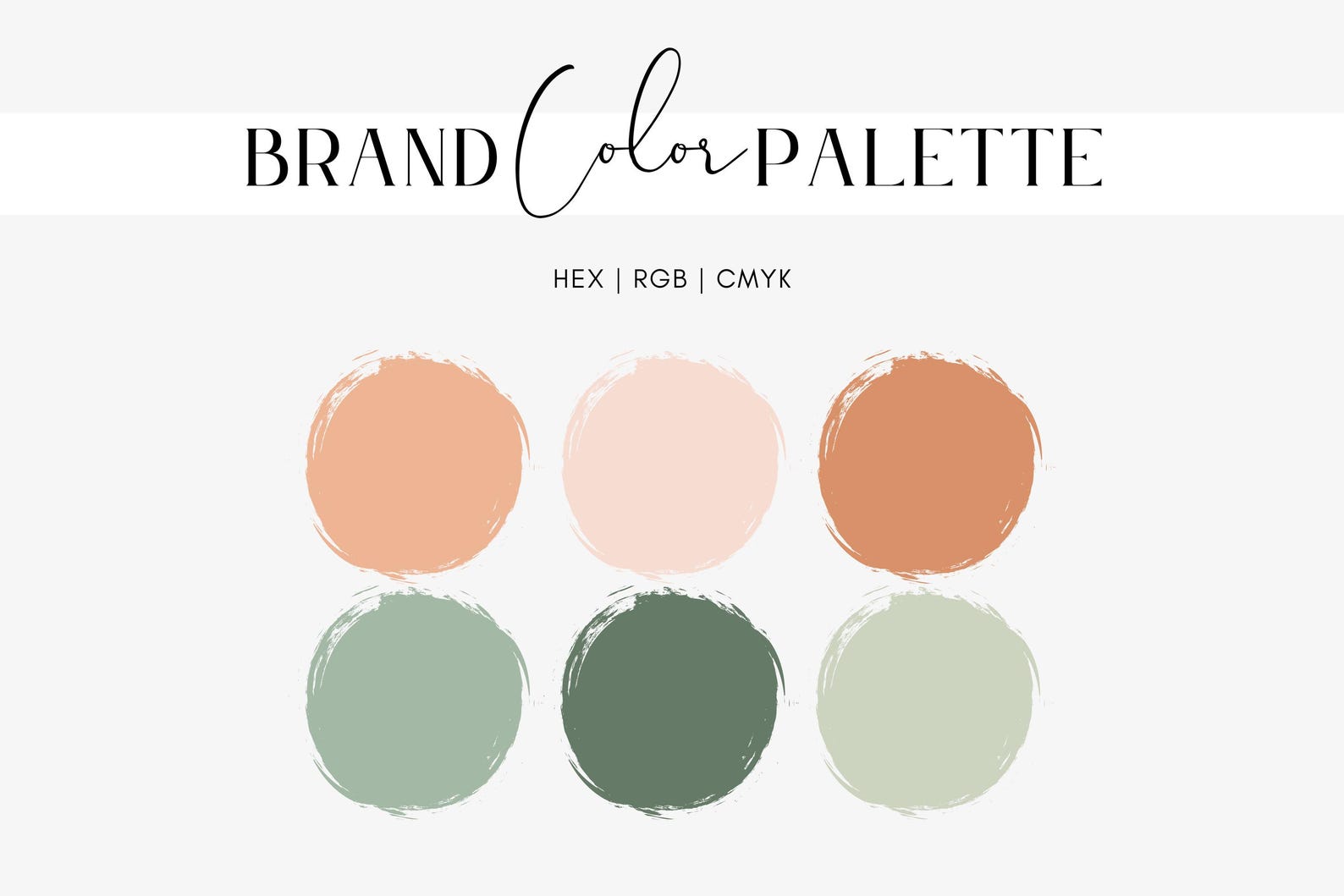 Peach, Orange, Sage Green, Mint Color Palette, Boho Color Theme ...