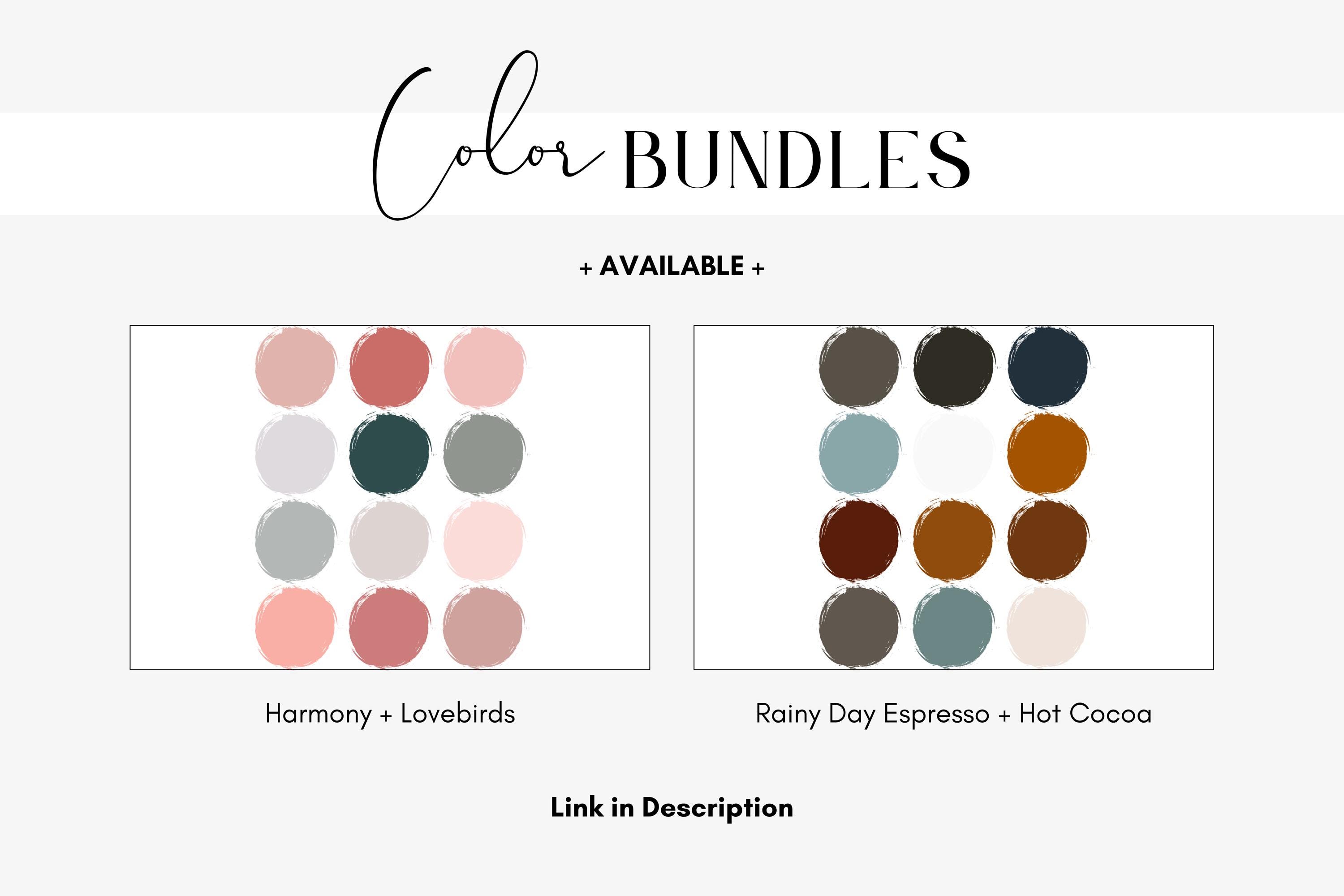 Winter Theme Color Palette Bundle for Branding, Blush Pink, Dark Purple ...