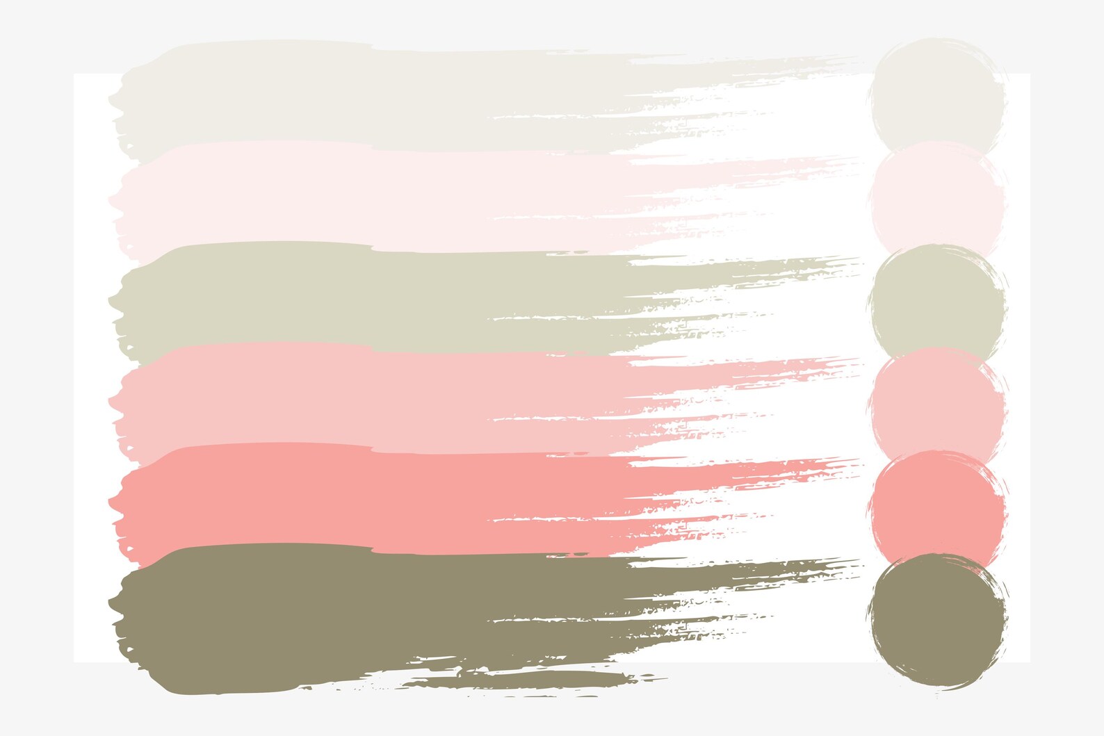 Blush Pink, Sage Green Color Palette, Natural Soft Theme, Color Scheme ...