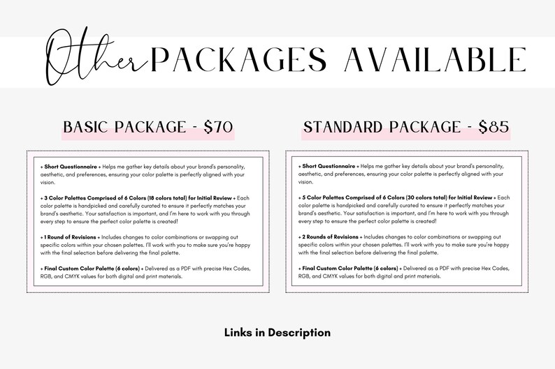 Custom Color Palette, Premium Package, Branding for Small Businesses ...