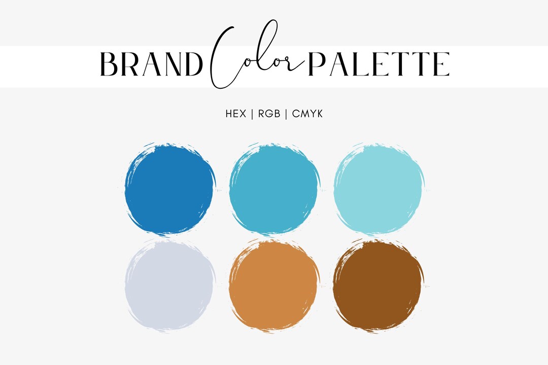 Mediterranean Blue Color Palette for Branding Design, Bright Color ...