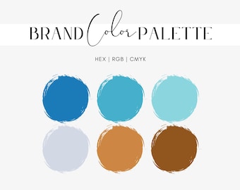 Vibrant Blue Color Palette for Website Color Scheme, Branding Design ...
