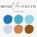 Mediterranean Blue Color Palette for Branding Design, Bright Color ...