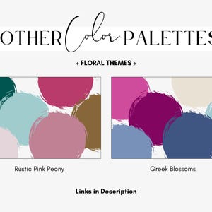 Hydrangea Color Palette, Purple Shades, Lavender, Dusty Rose, Branding ...