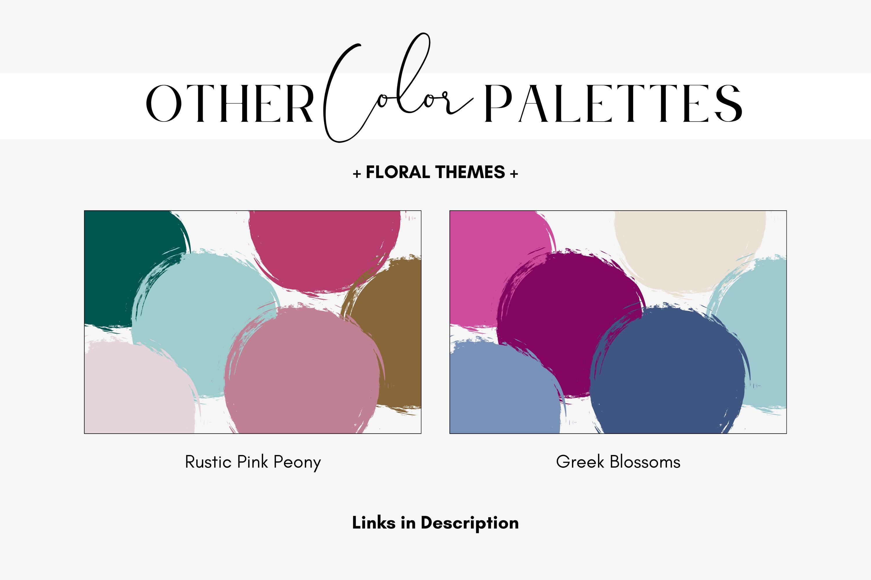 Hydrangea Color Palette, Purple Shades, Lavender, Dusty Rose, Branding ...