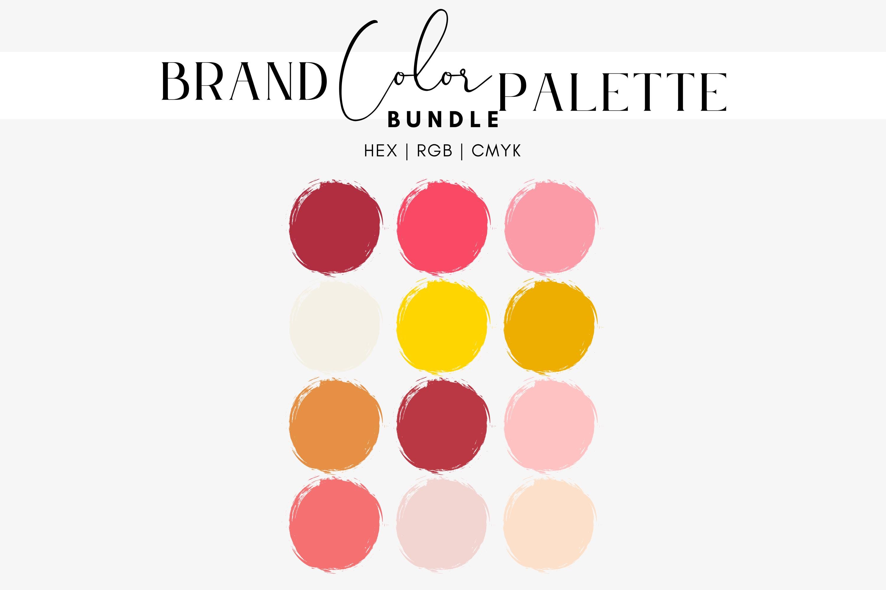 Summer Citrus Color Palette Bundle, Red, Pink, White, Yellow Lemon ...