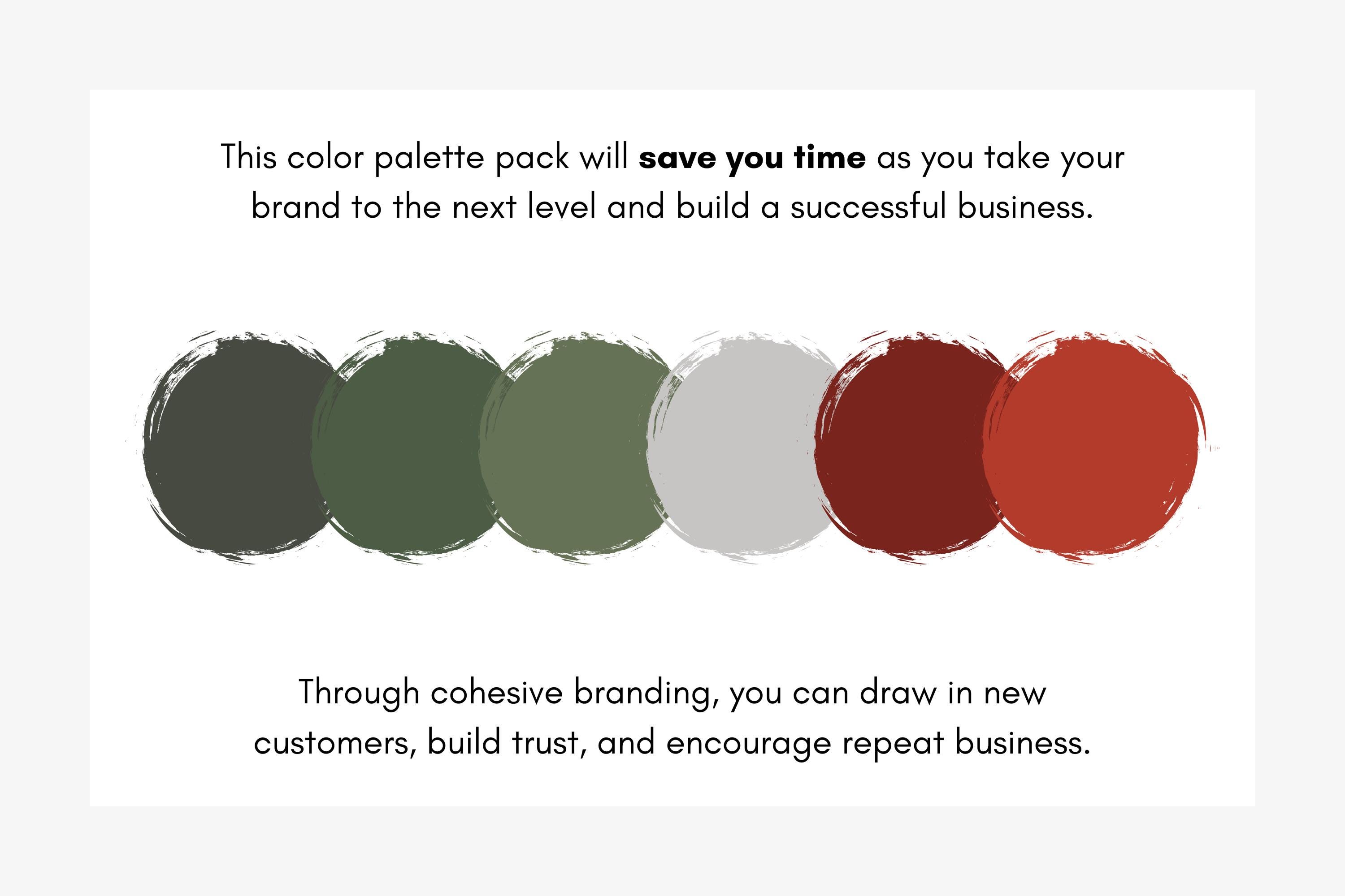 Earthy Christmas Color Palette for Branding Design, Green and Red ...