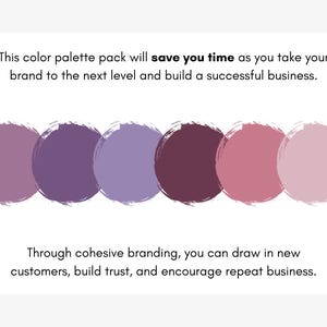 Hydrangea Color Palette, Purple Shades, Lavender, Dusty Rose, Branding ...