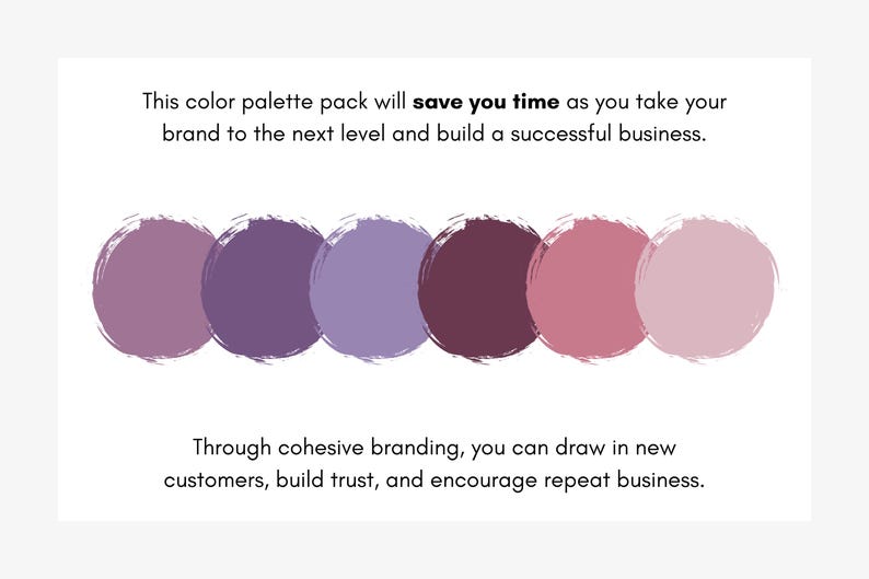 Hydrangea Color Palette, Purple Shades, Lavender, Dusty Rose, Branding ...