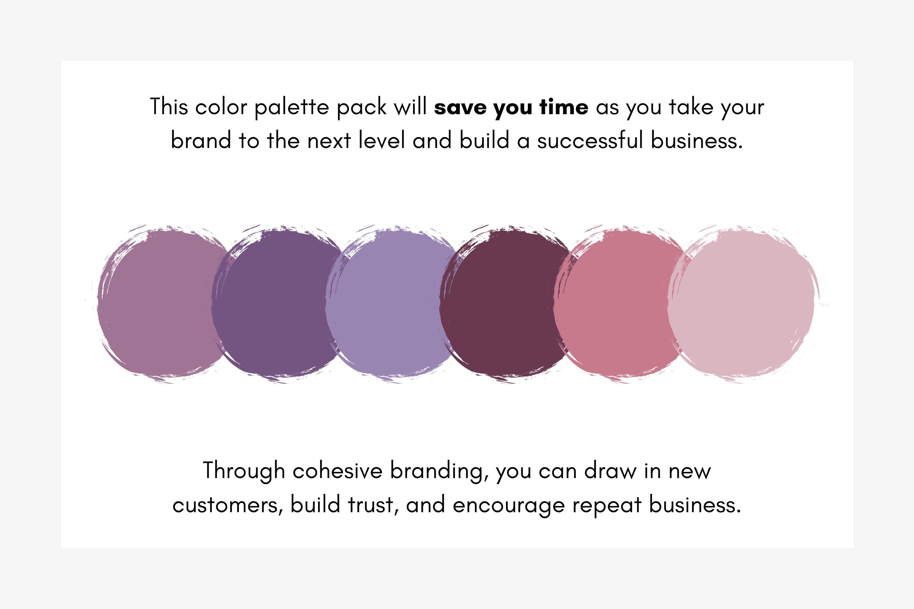 Hydrangea Color Palette, Purple Shades, Lavender, Dusty Rose, Branding ...