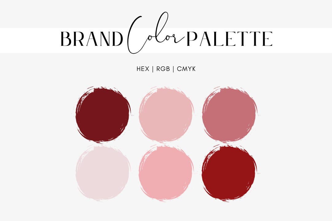 Soft Blush Pink, Dusty Rose, Rich Red Shades, Color Palette, Love ...