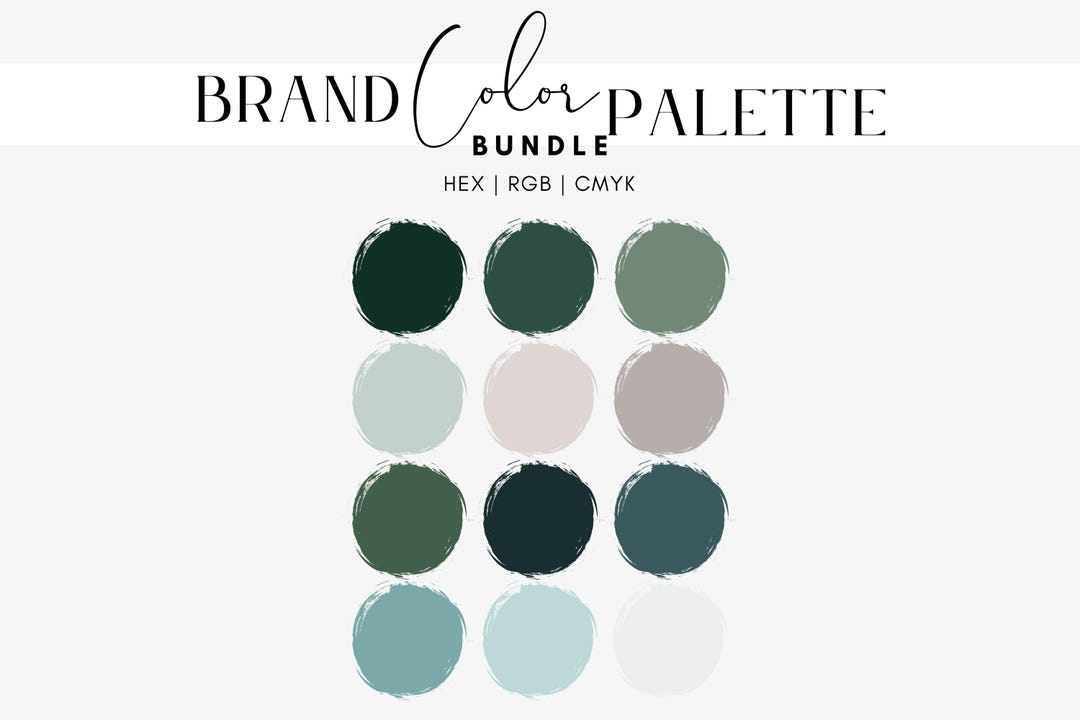 Soothing Greens Color Palette for Small Business, Branding Design ...
