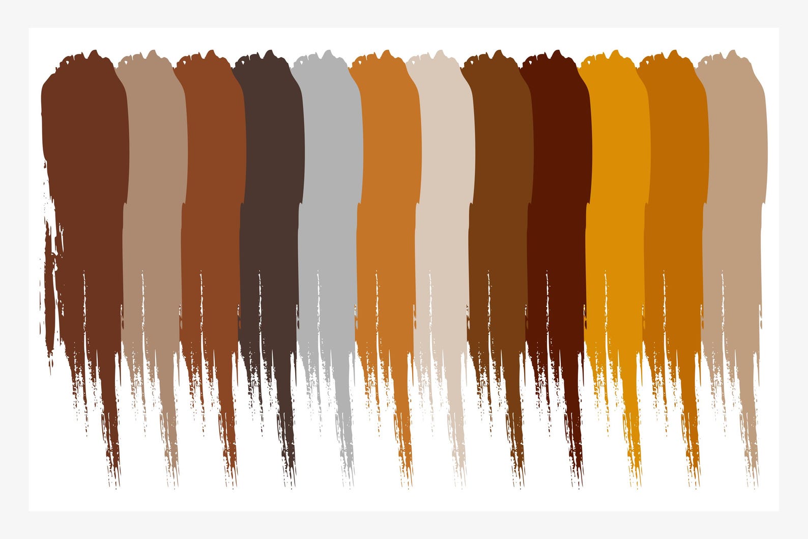 Fall Color Palette Bundle, Sand, Chocolate, Mocha, Coffee, Amber, Dark ...