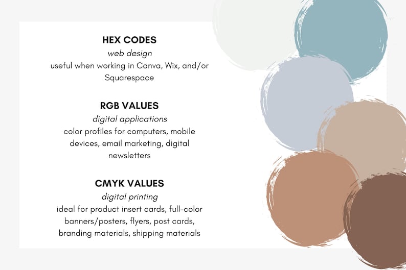 Blue and Brown Shades Color Palette, Neutral Earth Tone Brand Colors ...