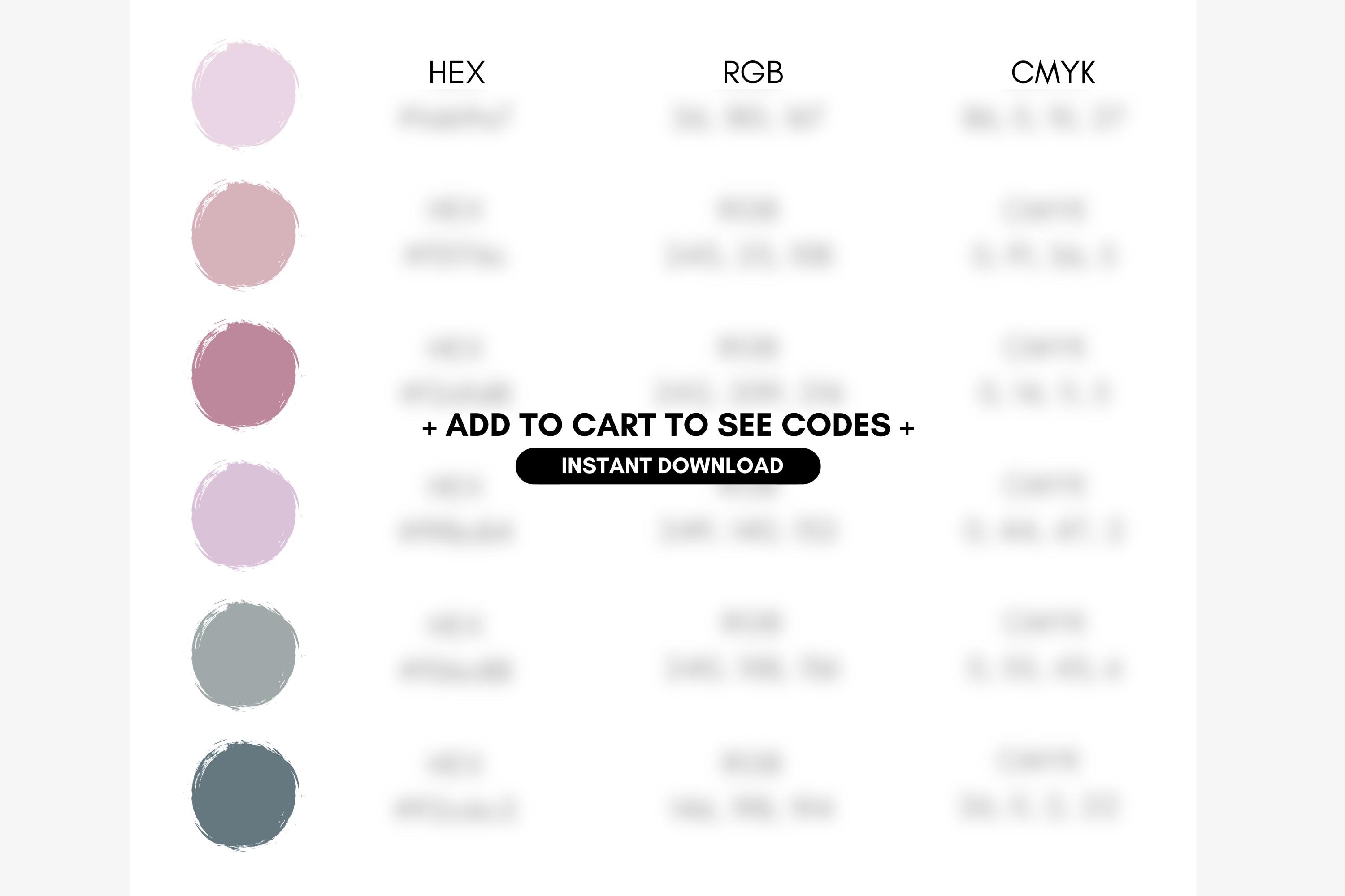 Soft Purple, Lilac Color Palette, Brand Colors for Small Business ...