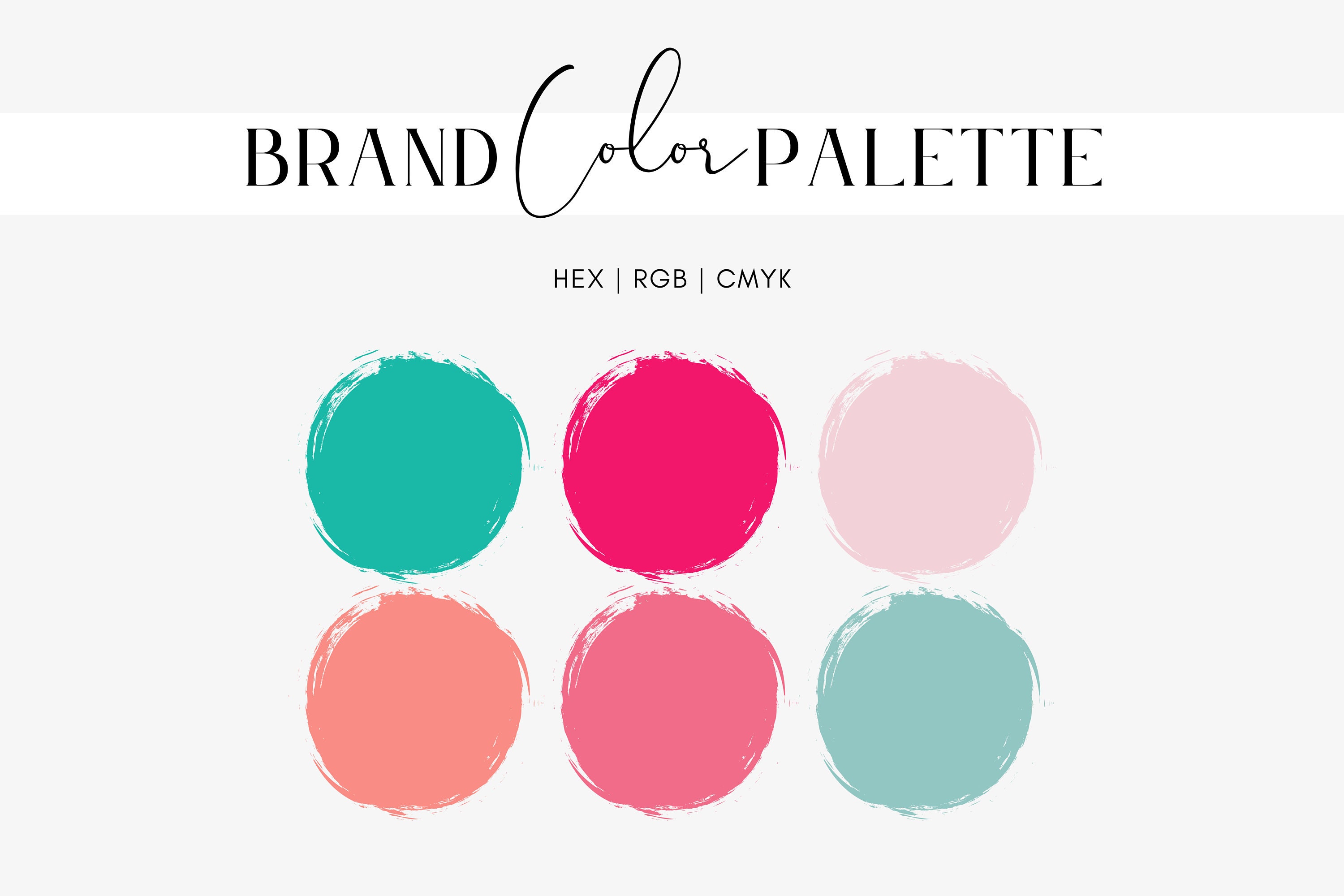 Pink Teal Color Palette for Branding Design, Bright Color Scheme for ...
