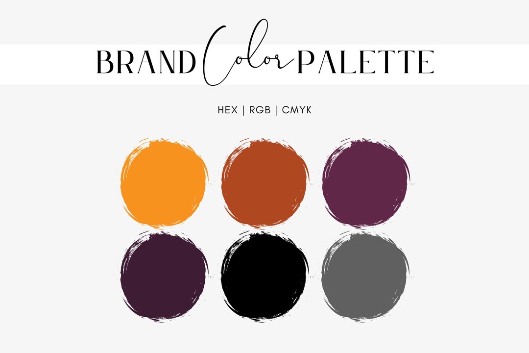 Halloween Color Palette, Orange, Dark Purple, Black, Gray, Spooky ...
