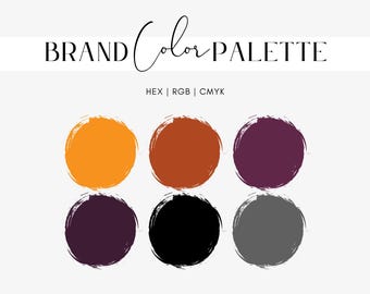 Moody Spooky Season Color Palette, Beige, Orange, Dark Blue, Green ...