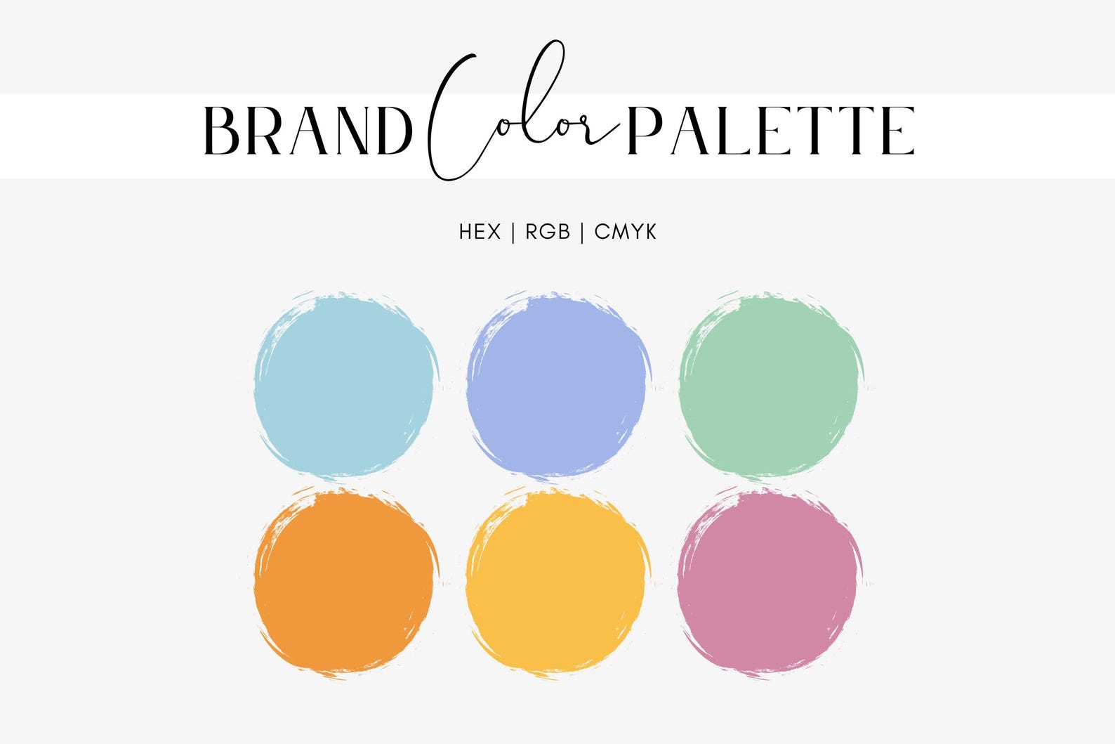 Soft Rainbow Color Palette for Small Business Branding, Fun Color ...