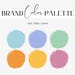 Soft Rainbow Color Palette for Small Business Branding, Fun Color ...