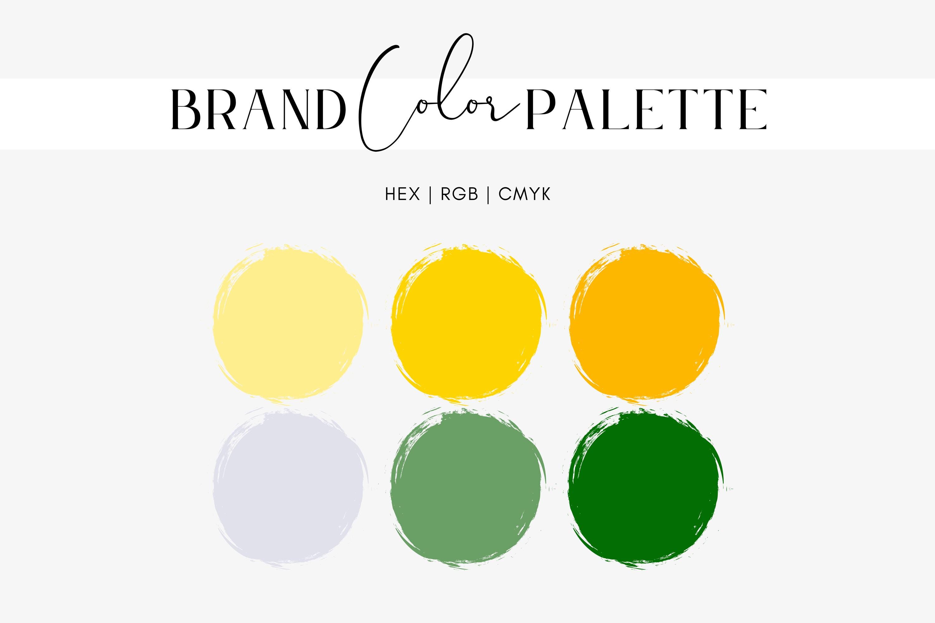 Fresh Lemons Color Palette, Bright and Happy Brand Colors, Vibrant ...