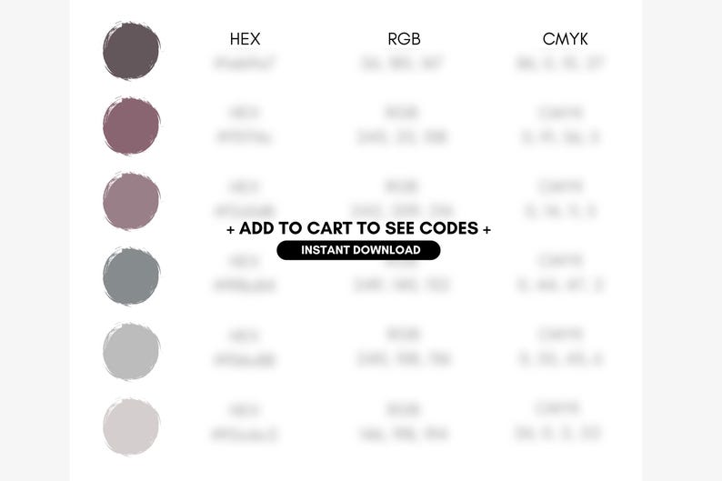 Mauve Color Palette, Natural Color Theme, Branding for Website and ...