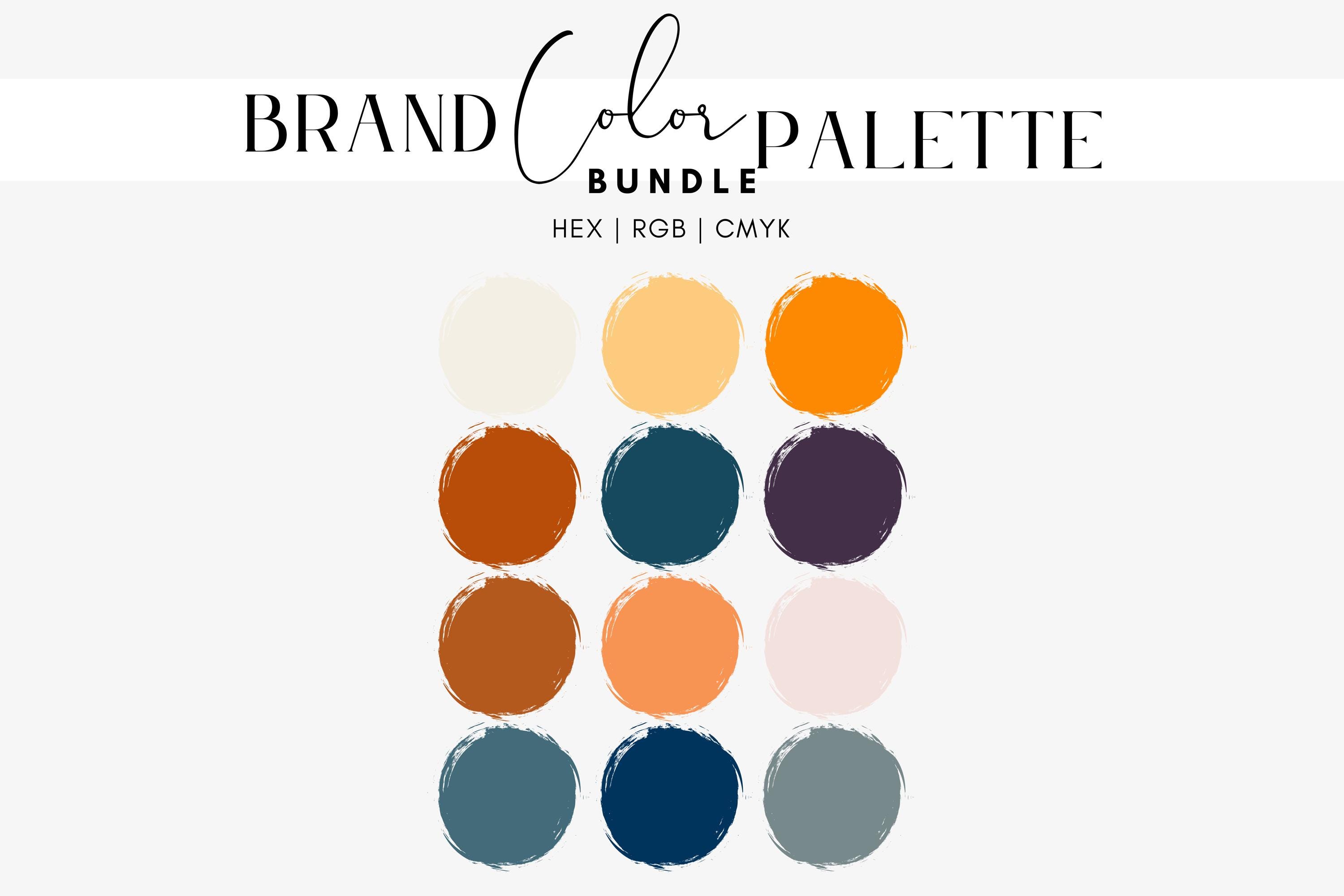 Moody Brand Color Palette Bundle, Ivory, Buttery Yellow, Orange ...