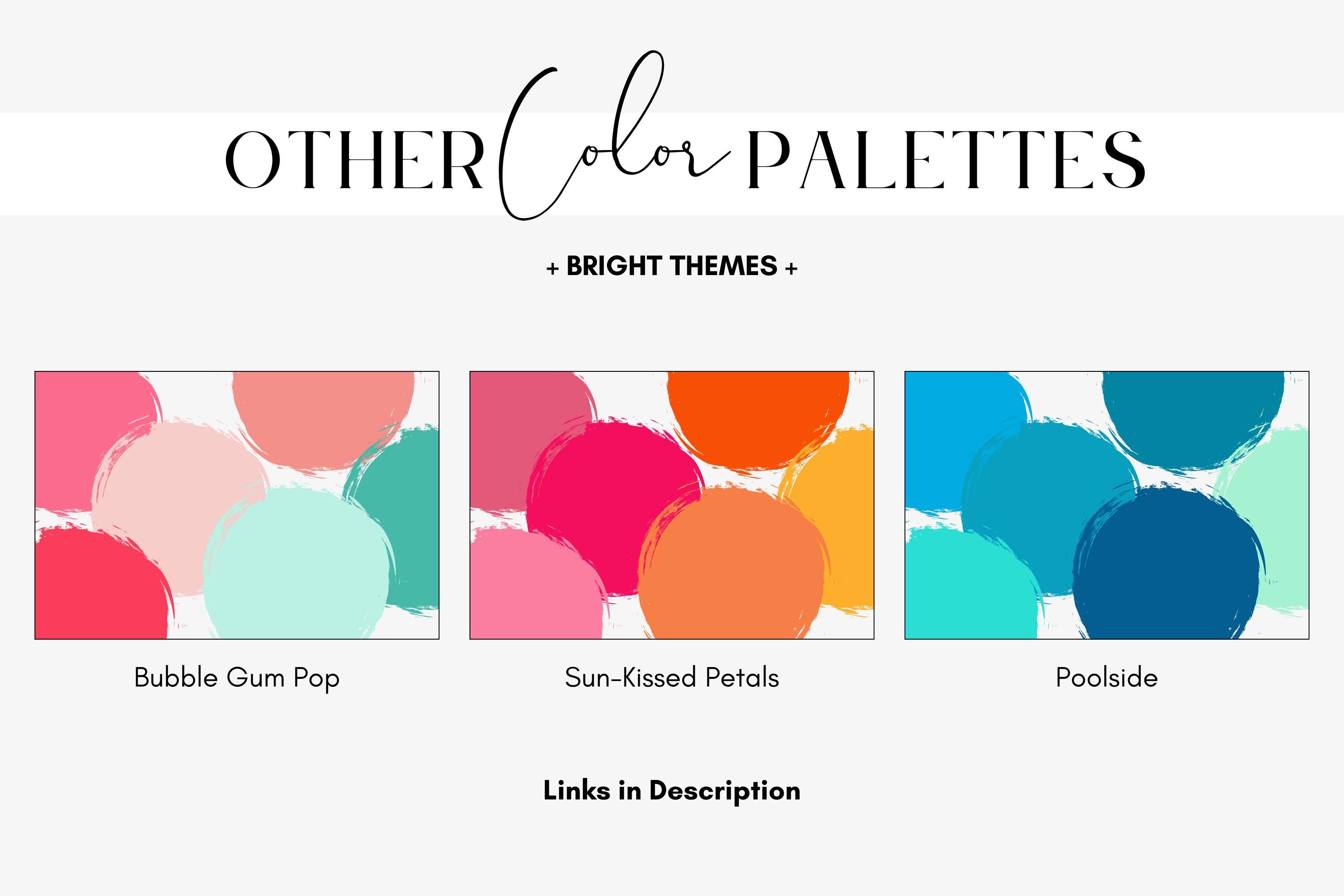 Art Deco Poppies Color Palette for Branding Design, Bright Color Scheme ...