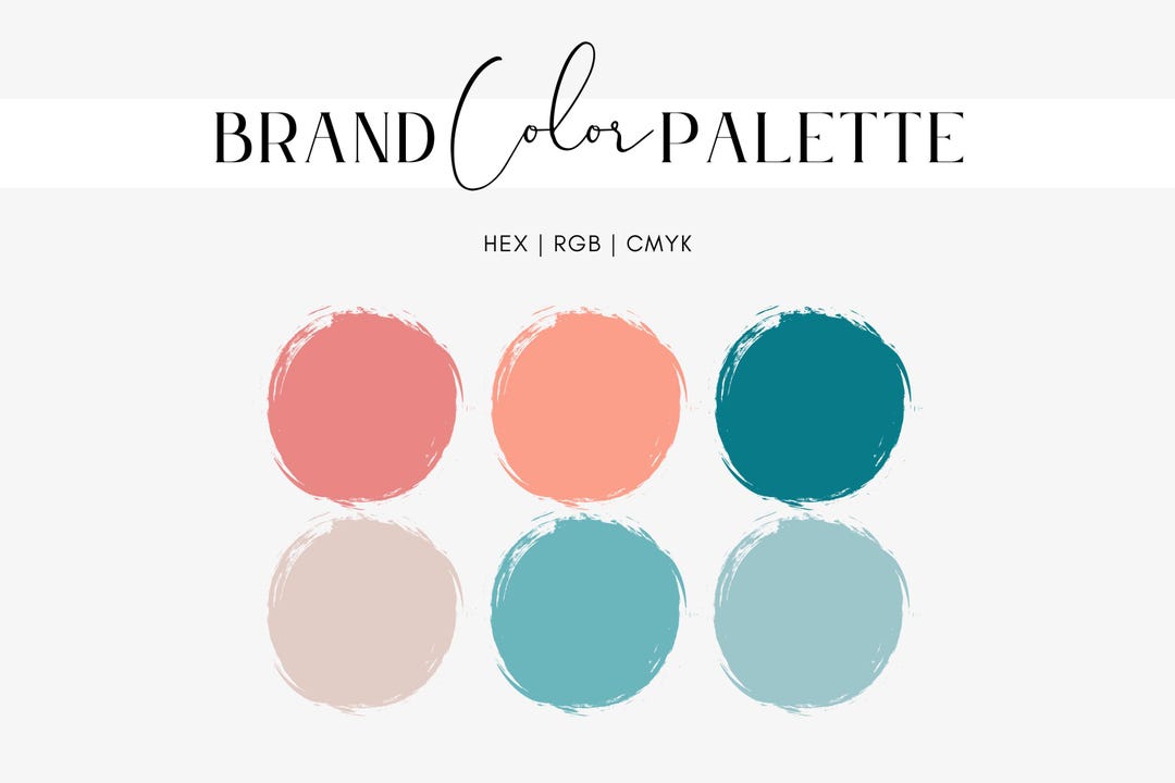Deep Coral Pink and Dark Teal Color Palette, Peach, Blush Sand, Ash ...