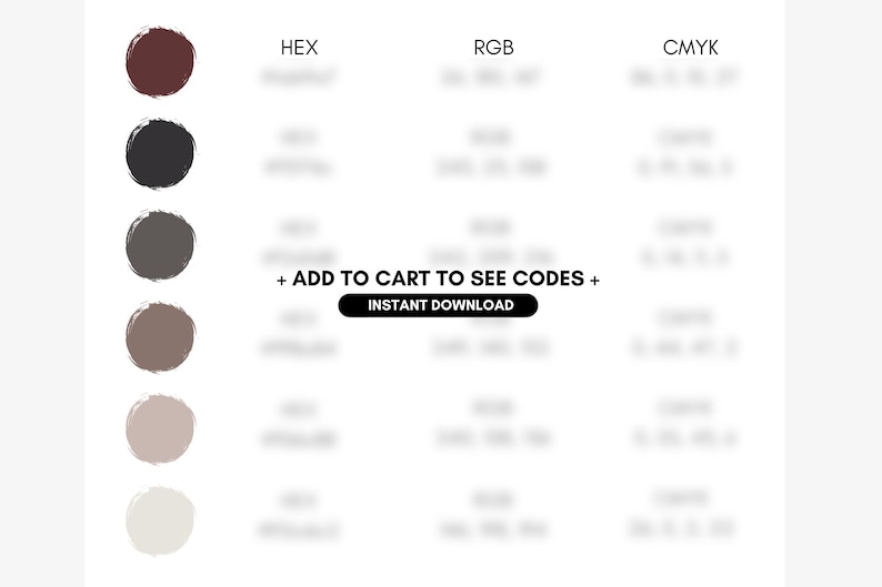Dark Fall Color Palette for DIY Branding Design, Autumn Brand Colors ...