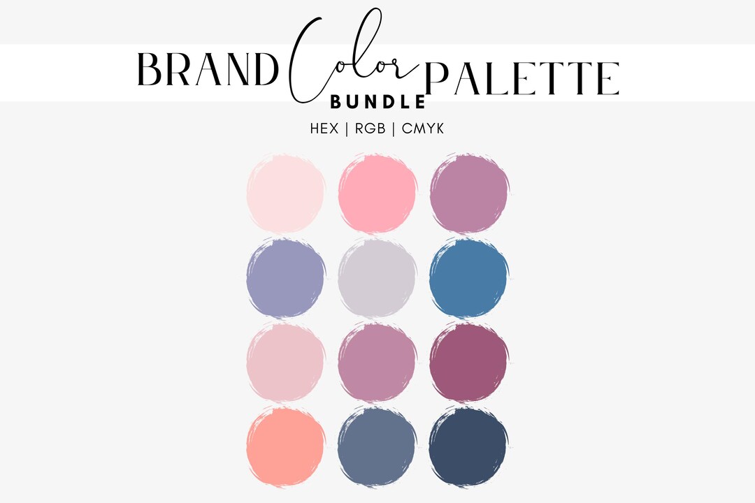 Peace and Sunset Color Palette Bundle, Pink, Periwinkle, Lavender ...