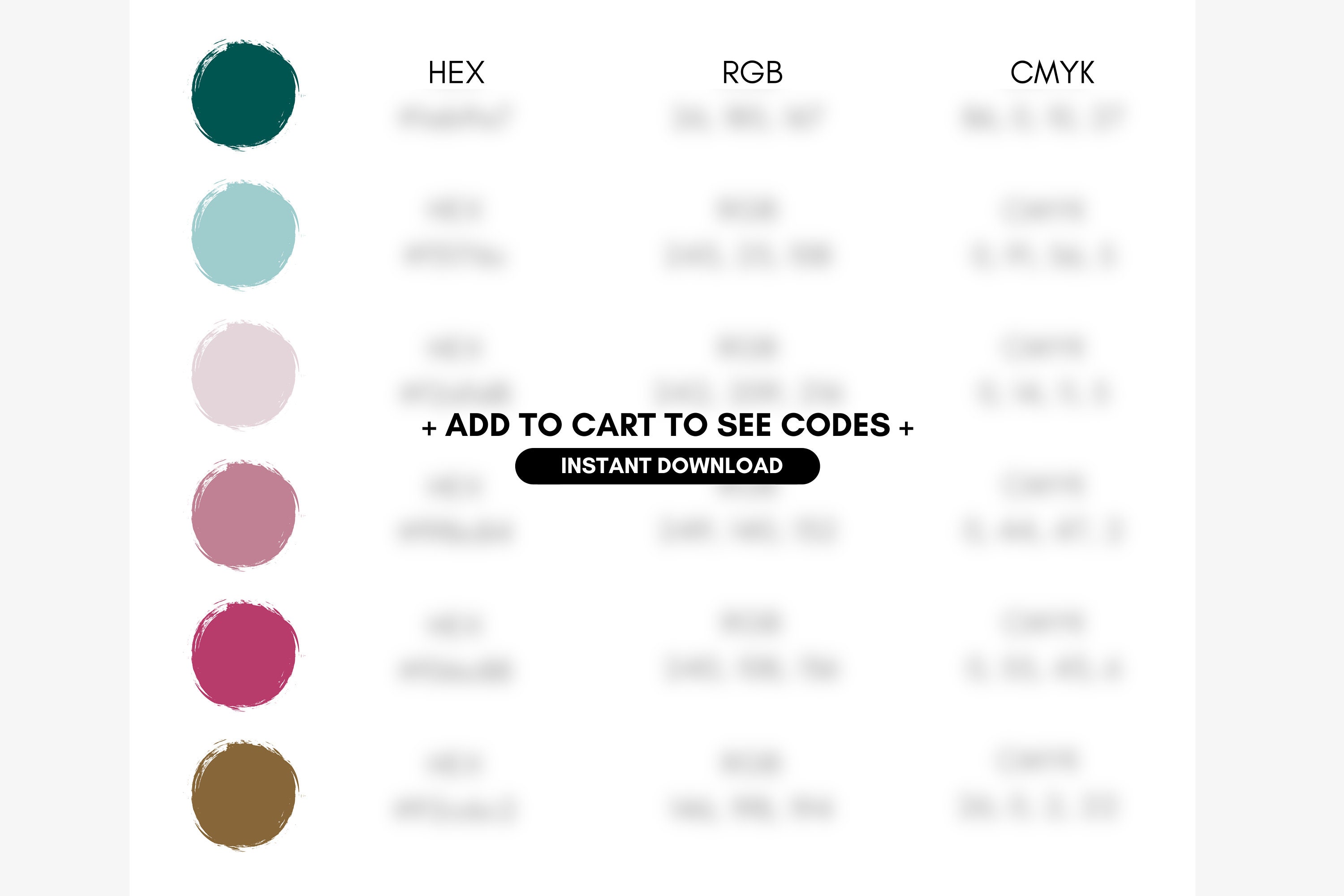 Rustic Pink Peony Color Palette for Branding, Emerald Green, Mint ...