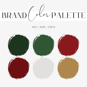 Classic Christmas Color Palette, Red, Green, Silver, Gold, Branding ...
