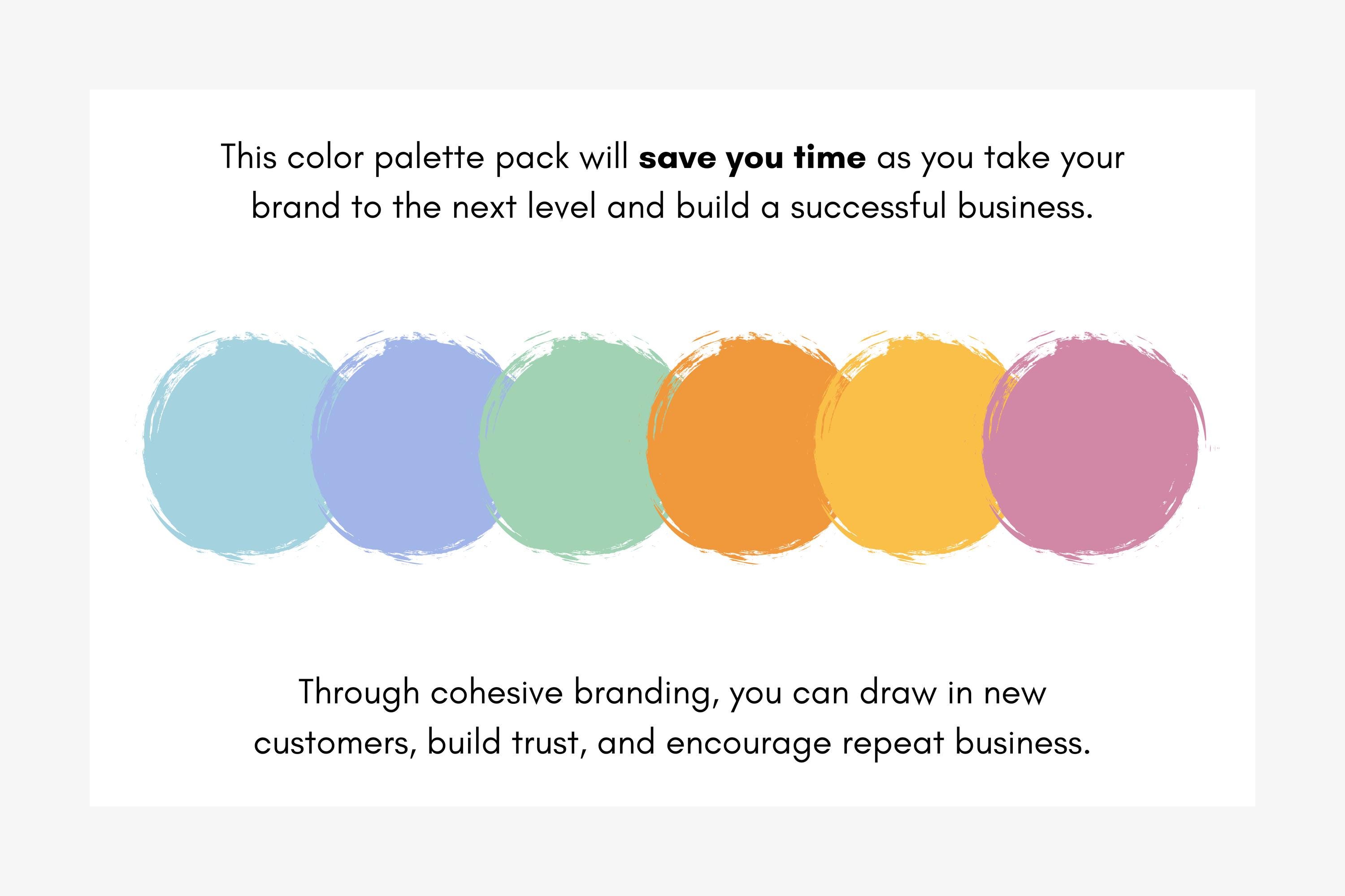 Soft Rainbow Color Palette for Small Business Branding, Fun Color ...