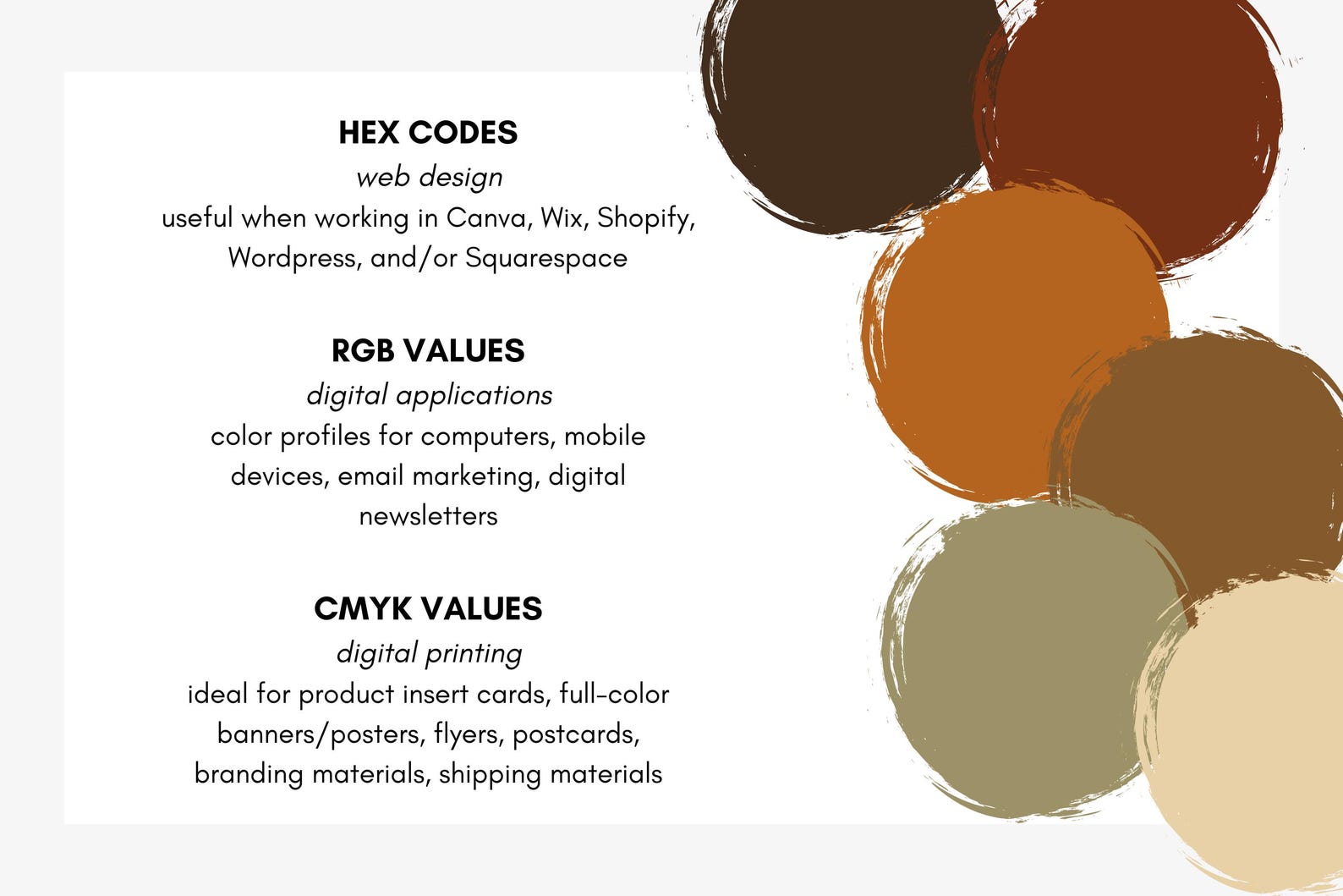 Spiced Cider Color Palette, Cozy Fall Branding, Dark Brown, Burnt ...