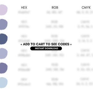Periwinkle Color Palette for Branding Design, Lavender, Dusty Purple ...